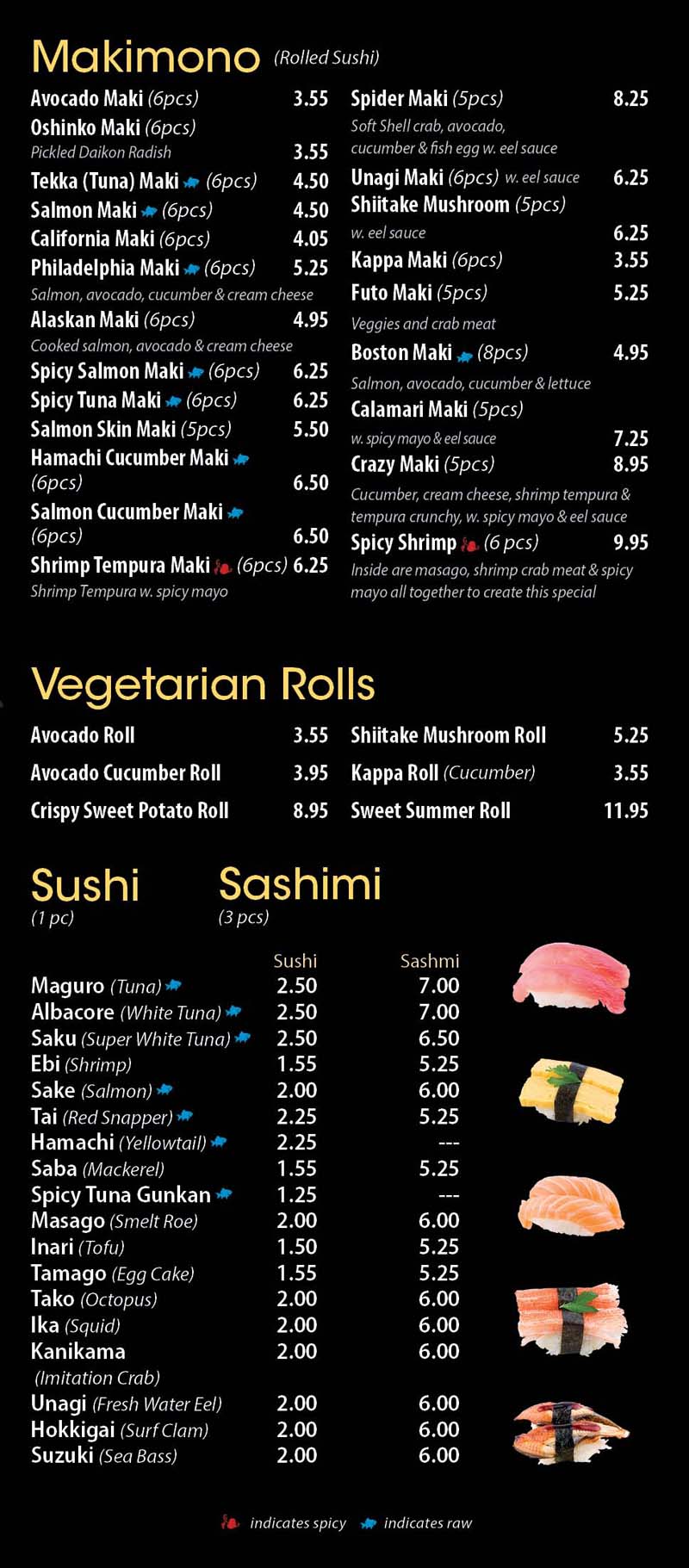 Menu | Royal Sushi